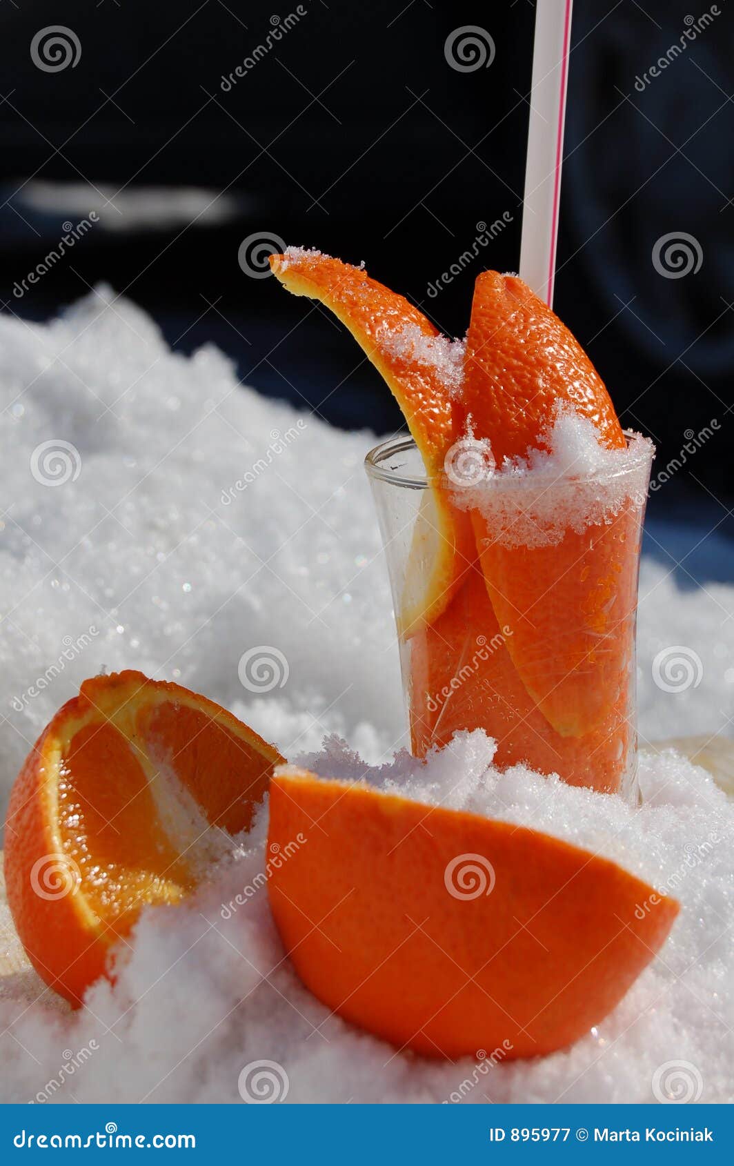 Ice oranges stock image. Image of orange, frozen, food - 895977