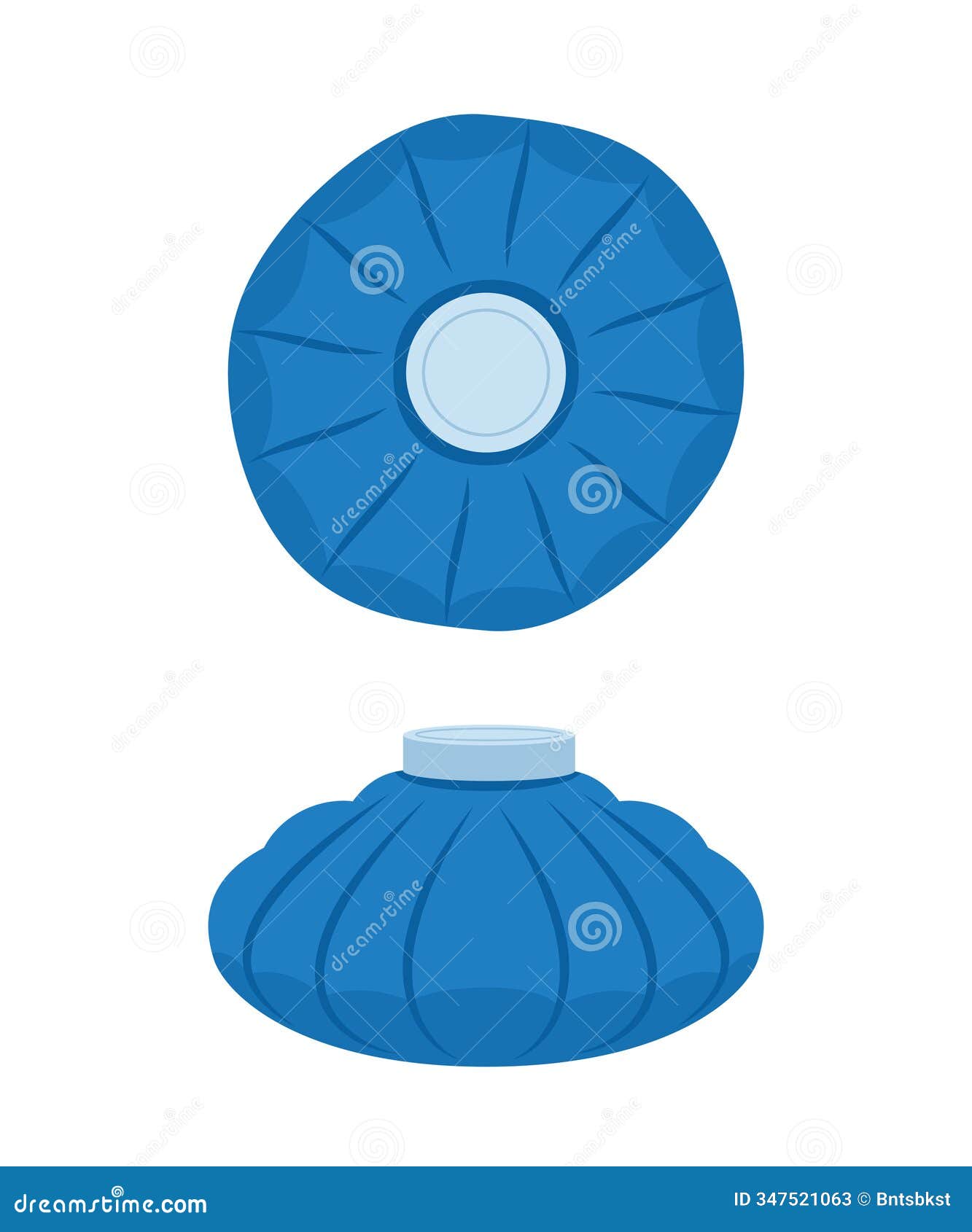 Ice Pack, Blue Cold Compress. First Aid Treatment Element. Vector ...