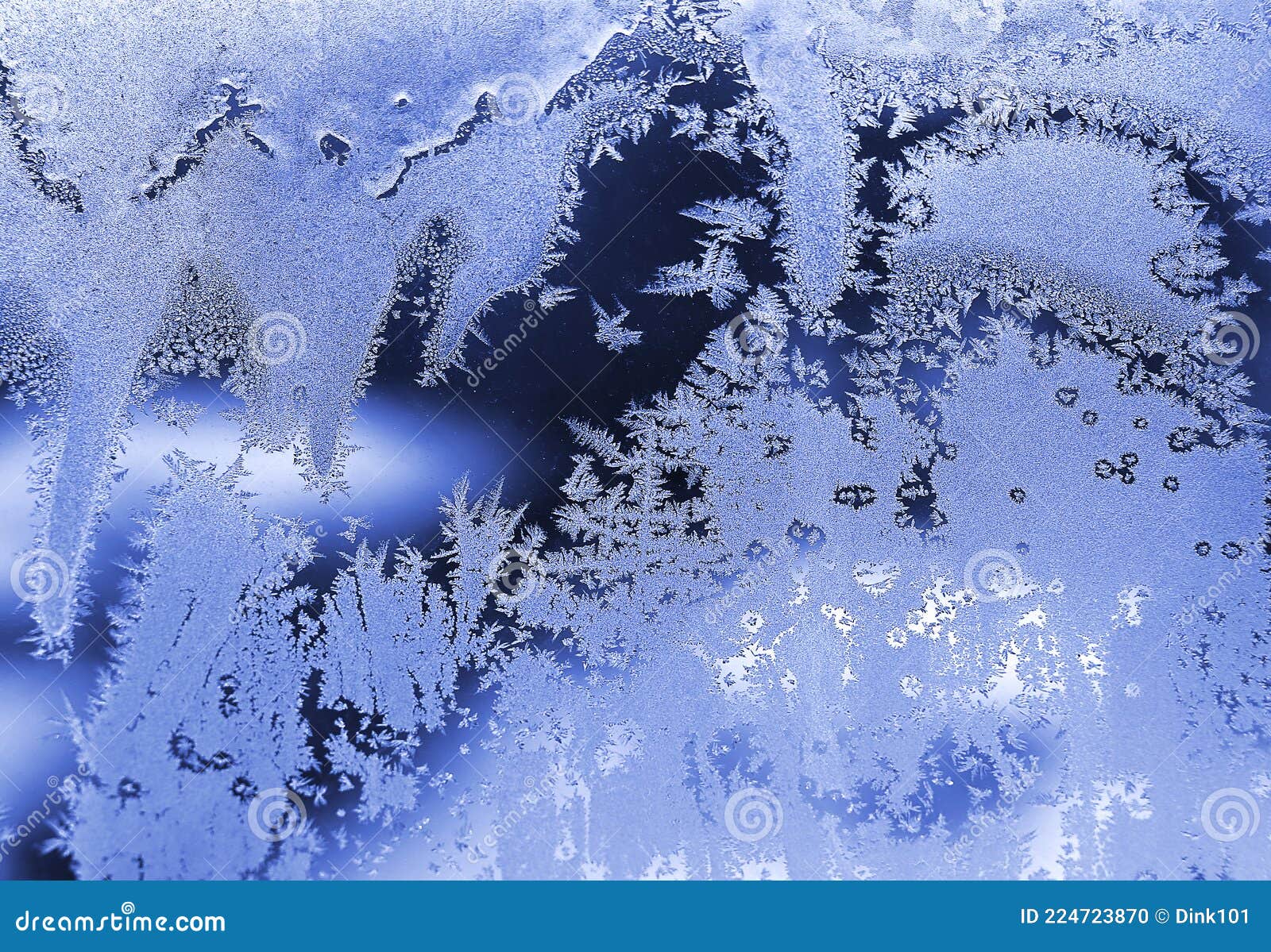 Ice Pattern Closeup on Winter Window Stock Photo - Image of beautiful ...