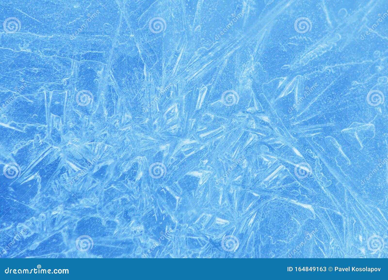 Ice Pattern on a Frozen Puddle Stock Image - Image of bubbles, nature ...