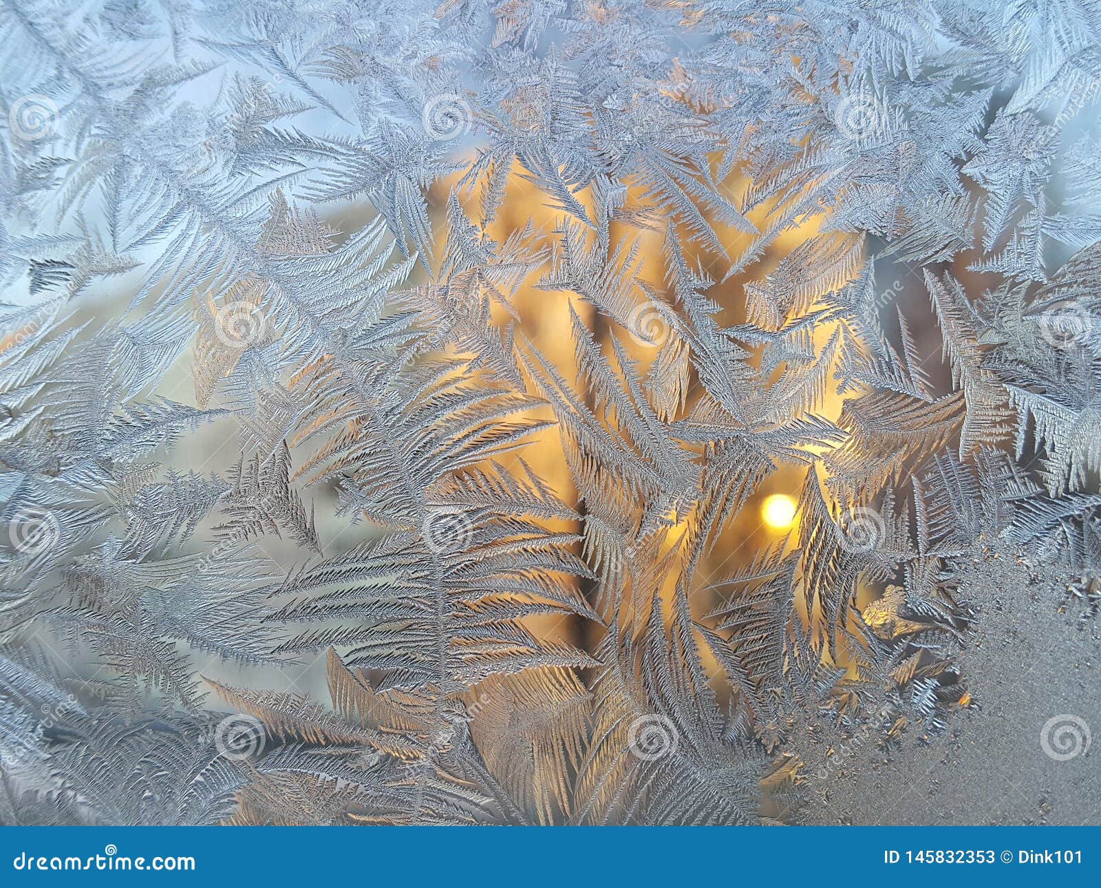 Ice Pattern and Sunlight on Winter Glass Stock Image - Image of nature ...