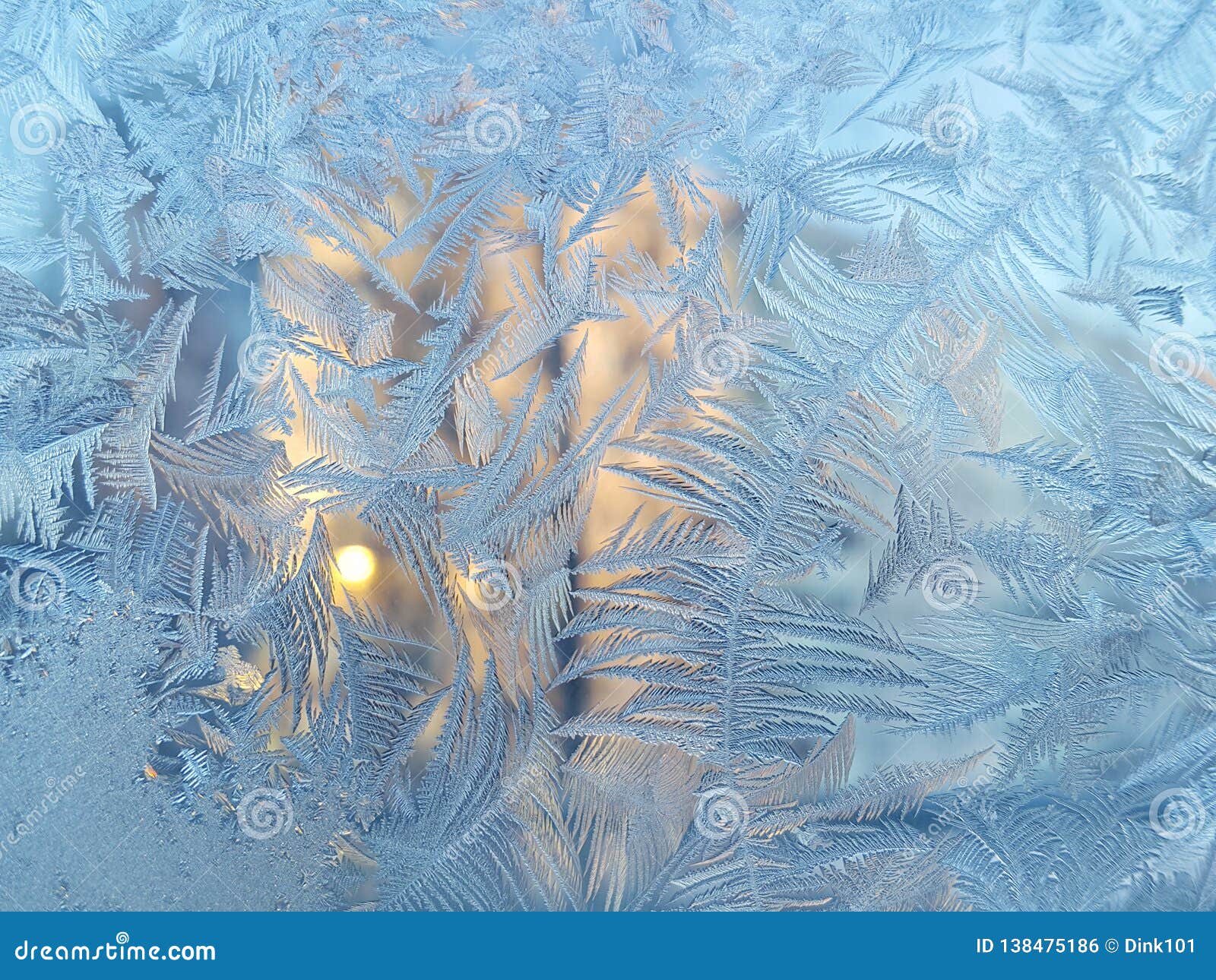 Ice Pattern and Sunlight on Winter Glass Stock Photo - Image of ...