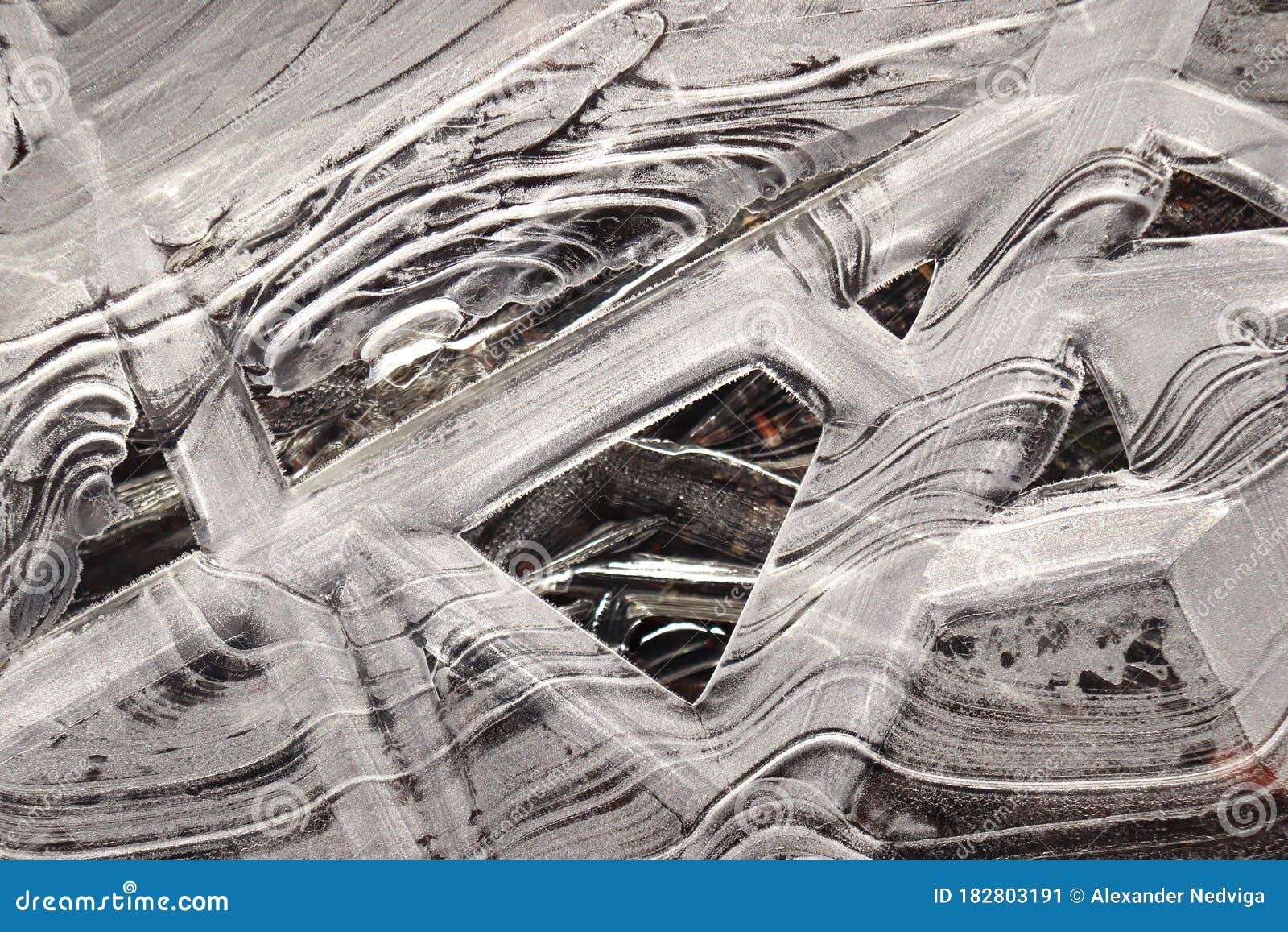 Ice Pattern Surface Background Texture. Wavy Drawings of Ice Lin Stock ...