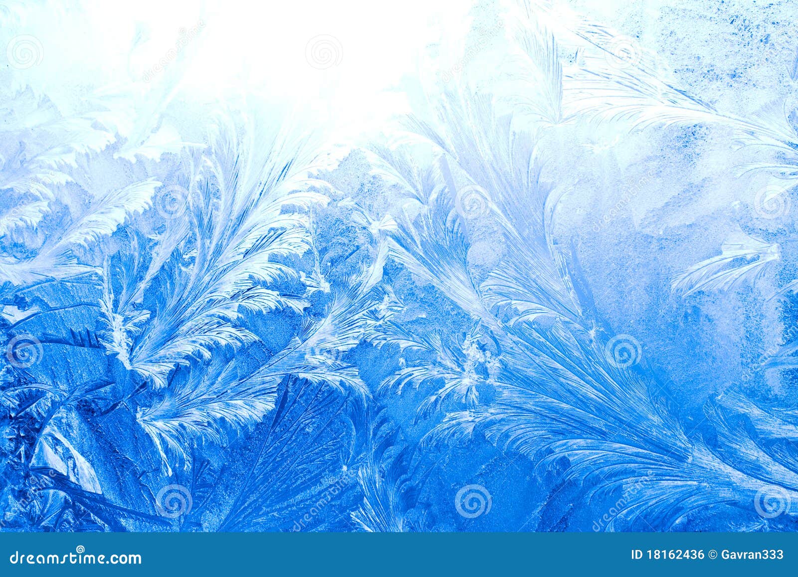 Ice Pattern on a Window in Winter Stock Photo - Image of blue, brightly ...