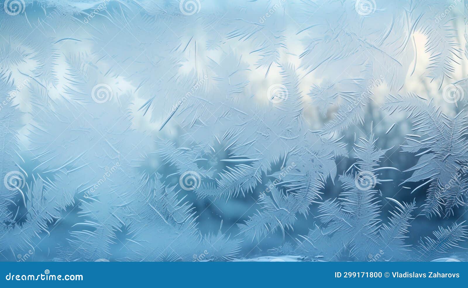 Ice Patterns Frosty Patterns on the Glass of the Window Stock ...