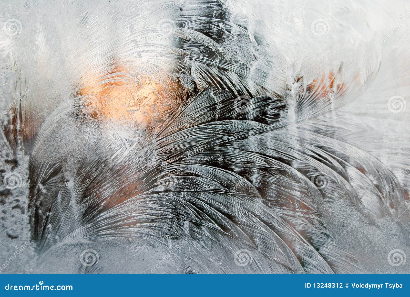 Ice patterns on glass stock photo. Image of drop, blue - 13248312