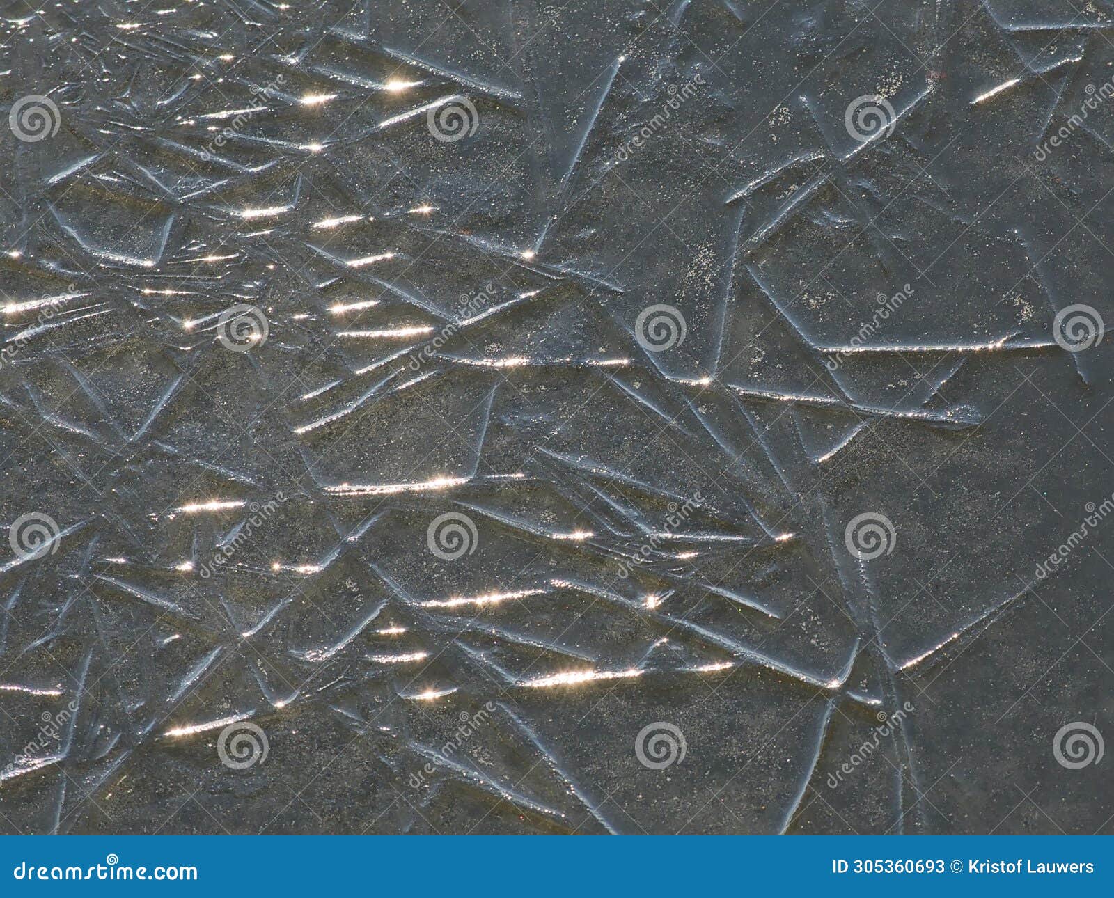 Ice Patterns with Sun Reflection Stock Image - Image of background ...