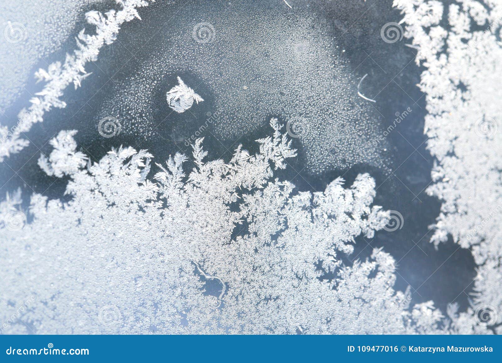Ice Patterns on the Window during Strong Frost. Stock Photo - Image of ...