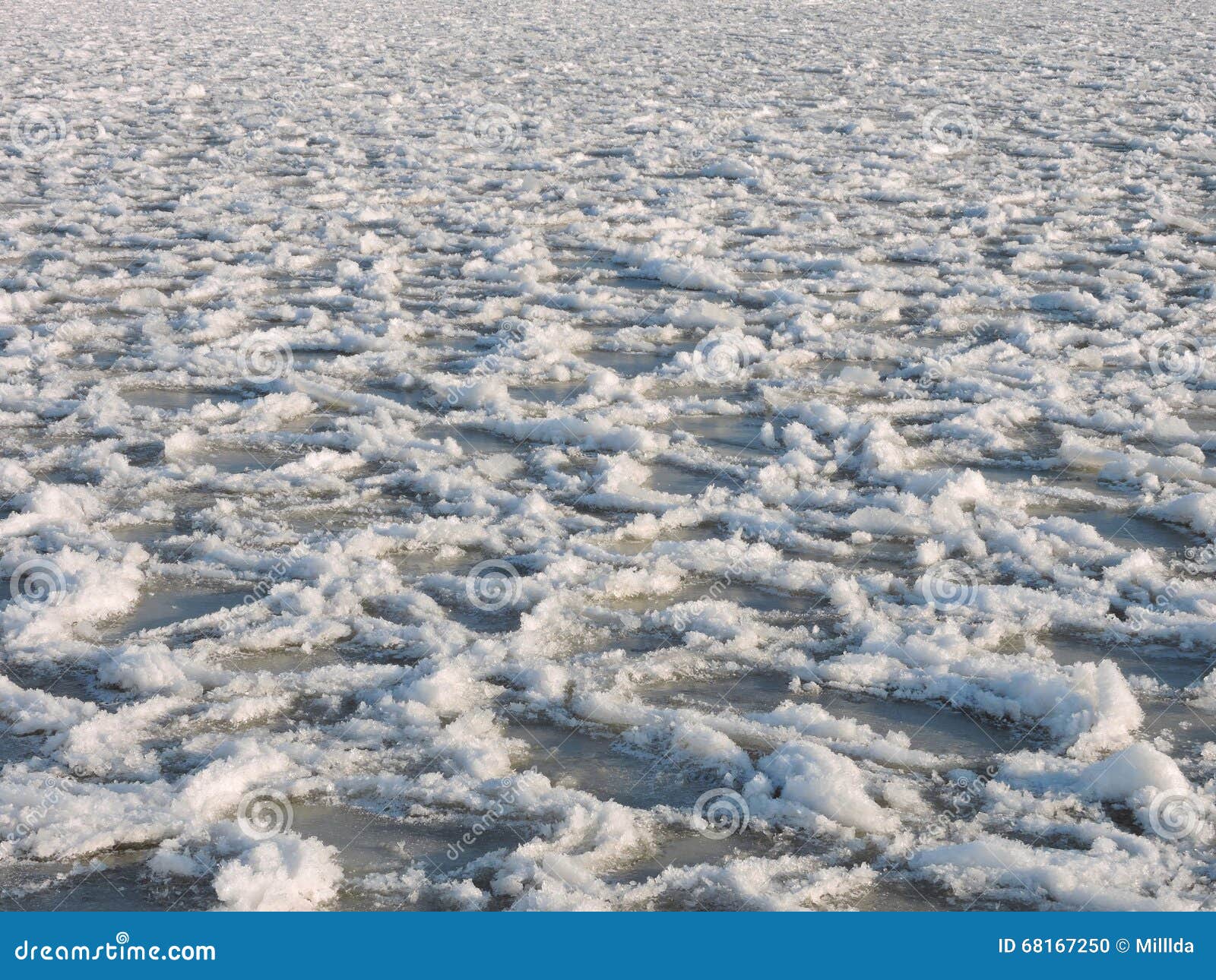 Ice pieces on lake stock photo. Image of snow, background - 68167250