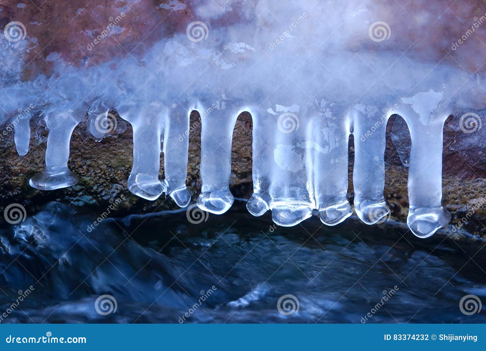 Ice pillar stock photo. Image of nature, frore, flowing - 83374232