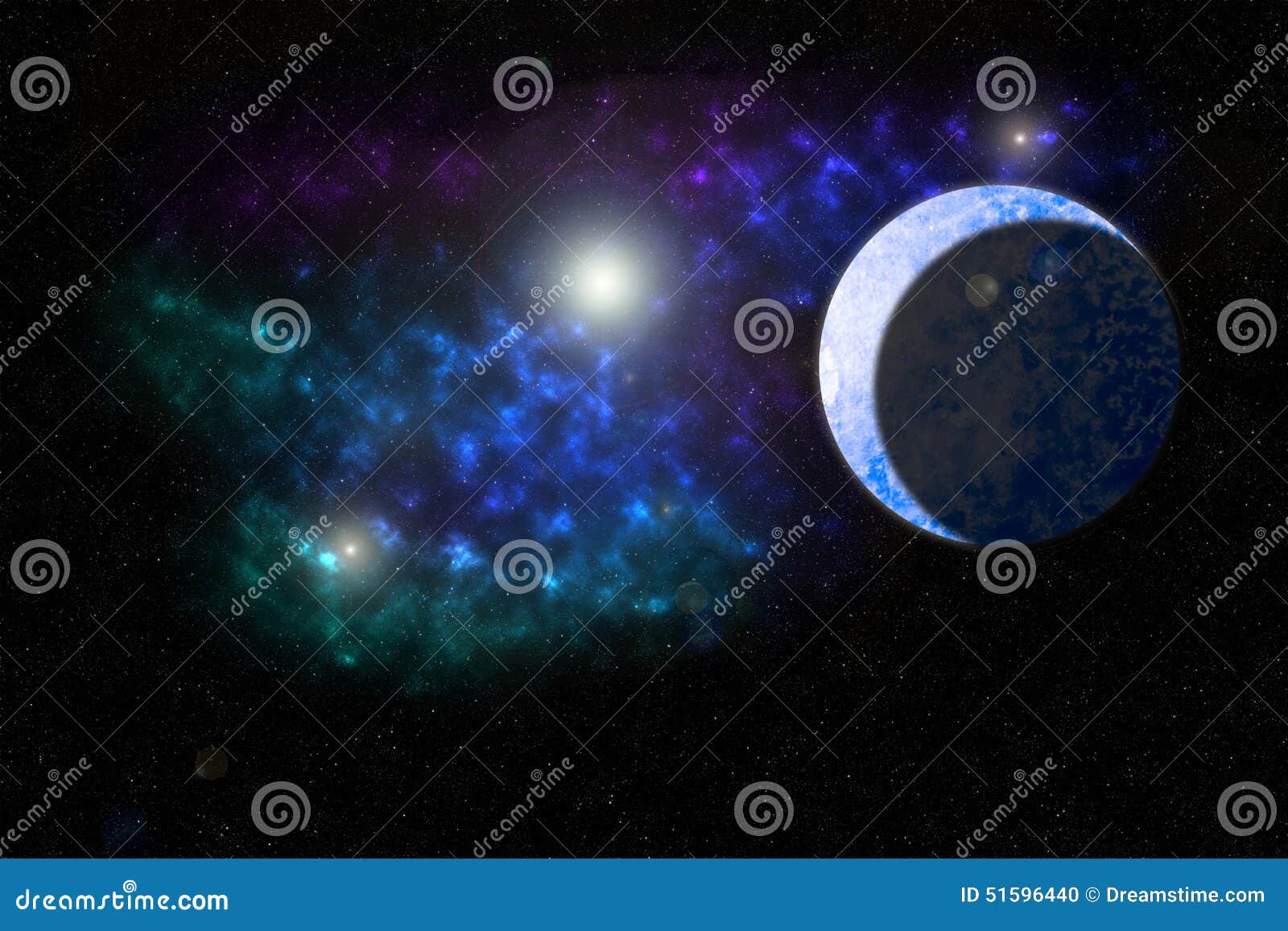 Ice Planet Nebula stock photo. Image of world, nebula - 51596440