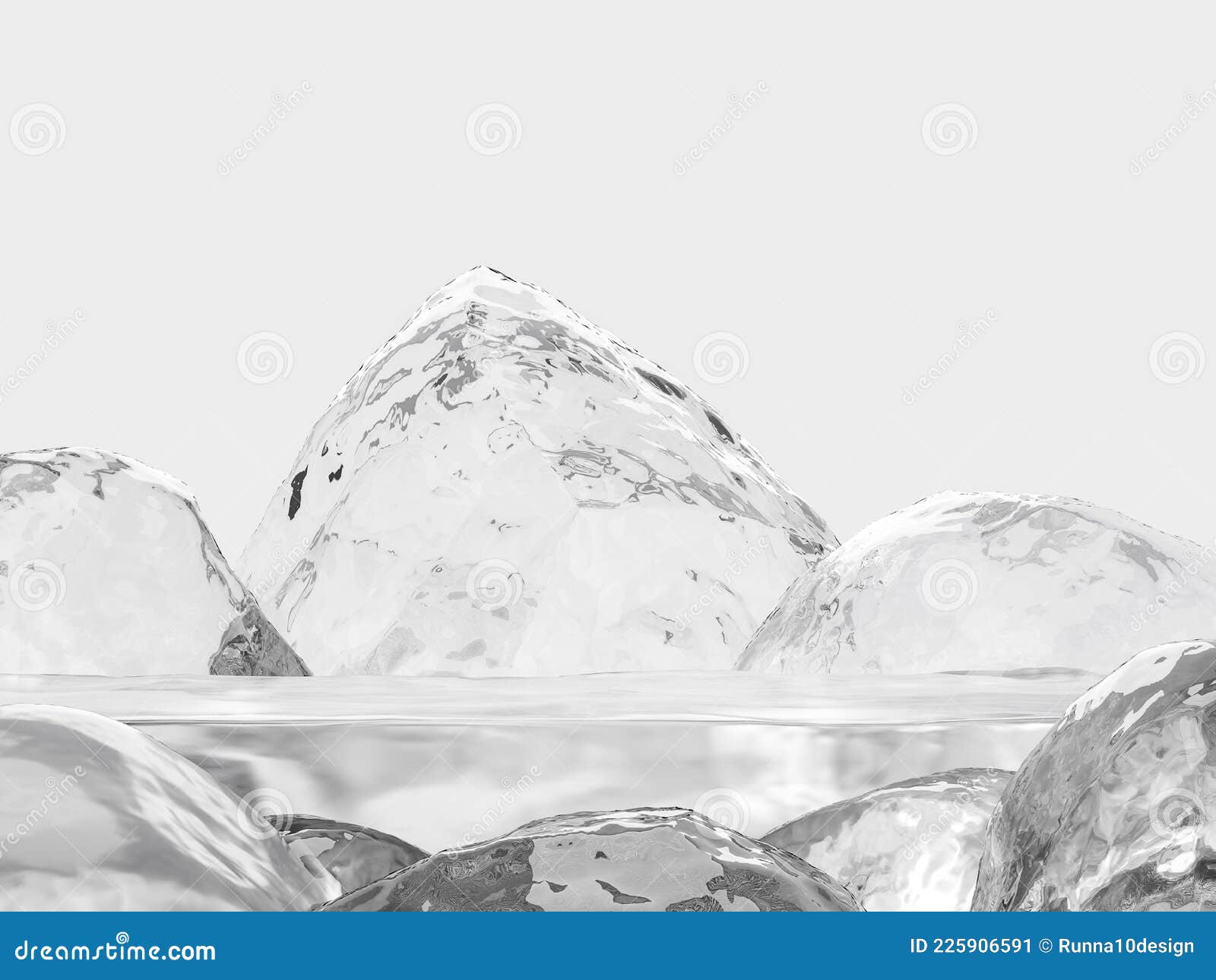 An Ice Platform for Displaying Your Procuct 3D Render Stock ...