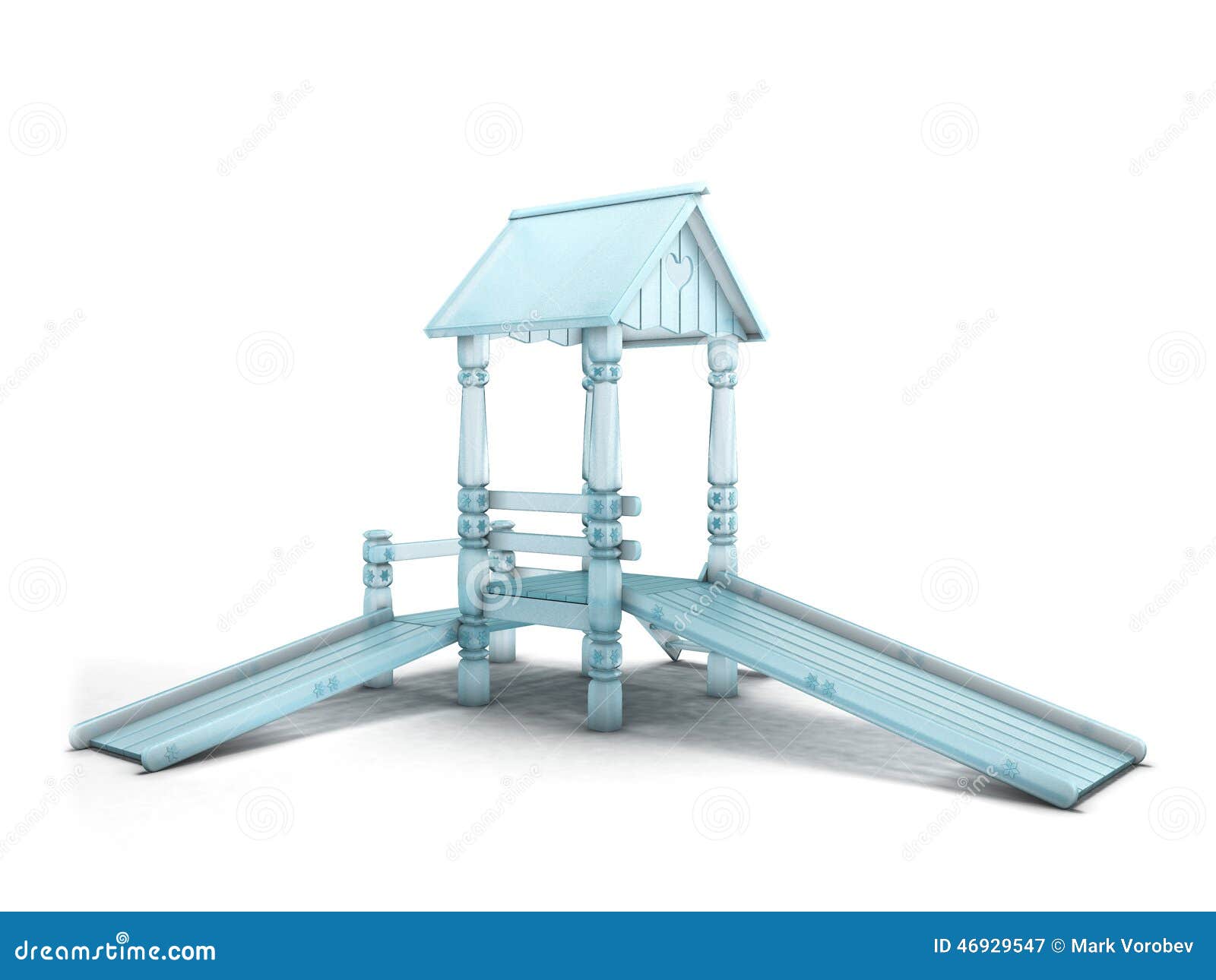 Ice Playground for Children Stock Illustration - Illustration of ...