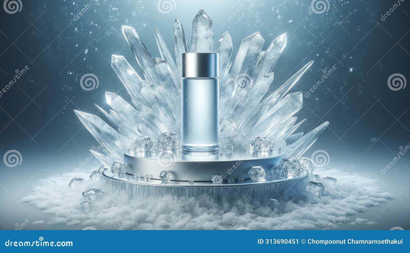 Ice Podium Perfect for the Display or Presentation of Products Stock ...