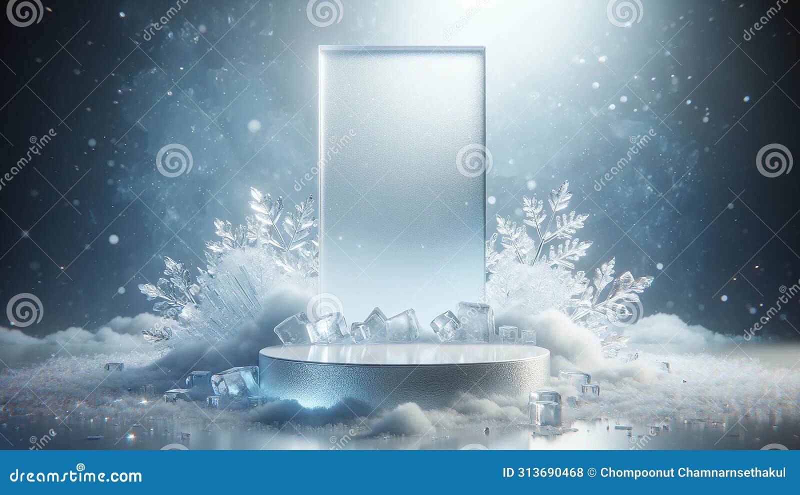 Ice Podium Perfect for the Display or Presentation of Products Stock ...