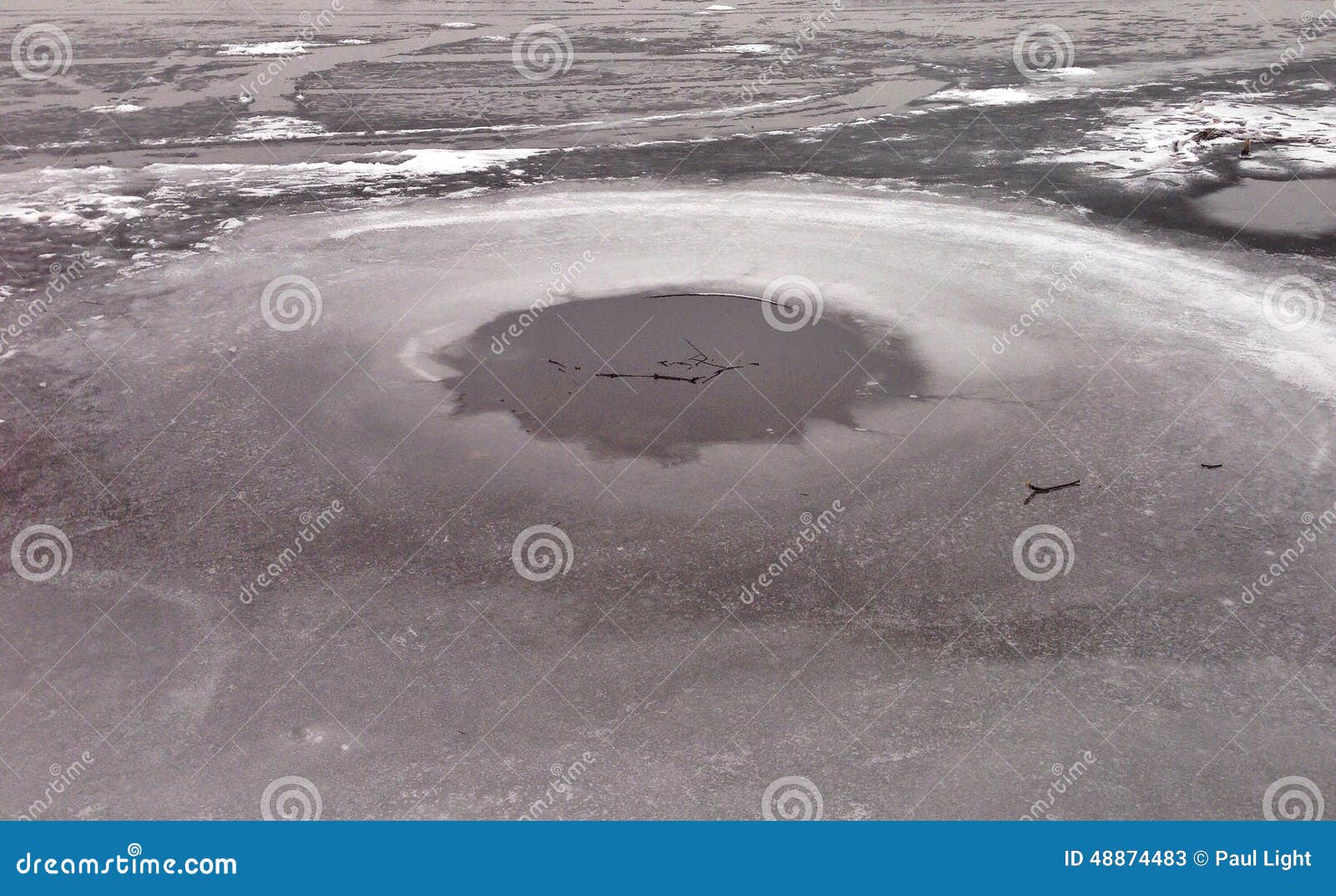 Ice stock image. Image of frozen, winter, nature, pond - 48874483