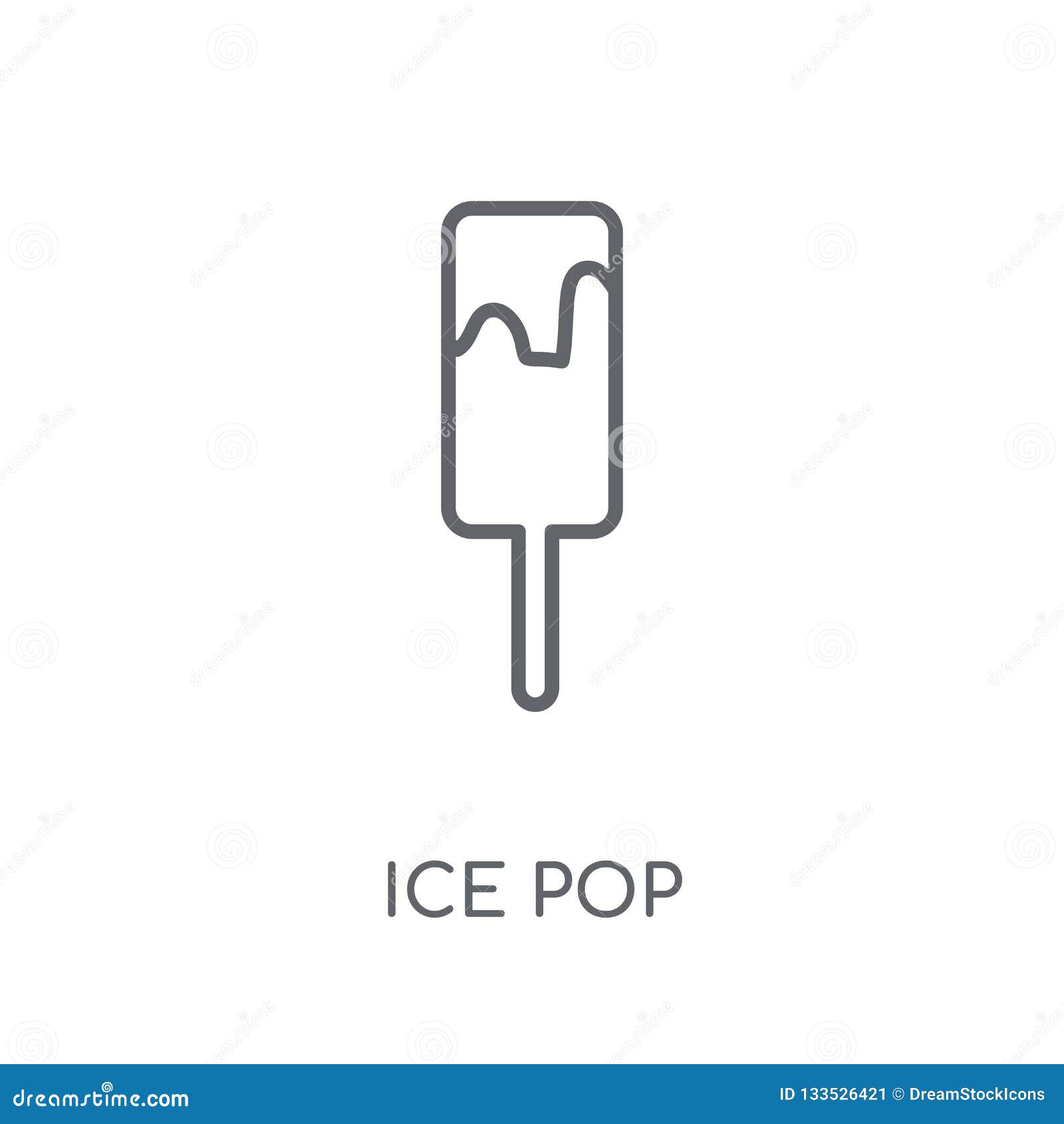 Ice Pop Linear Icon. Modern Outline Ice Pop Logo Concept on Whit Stock ...
