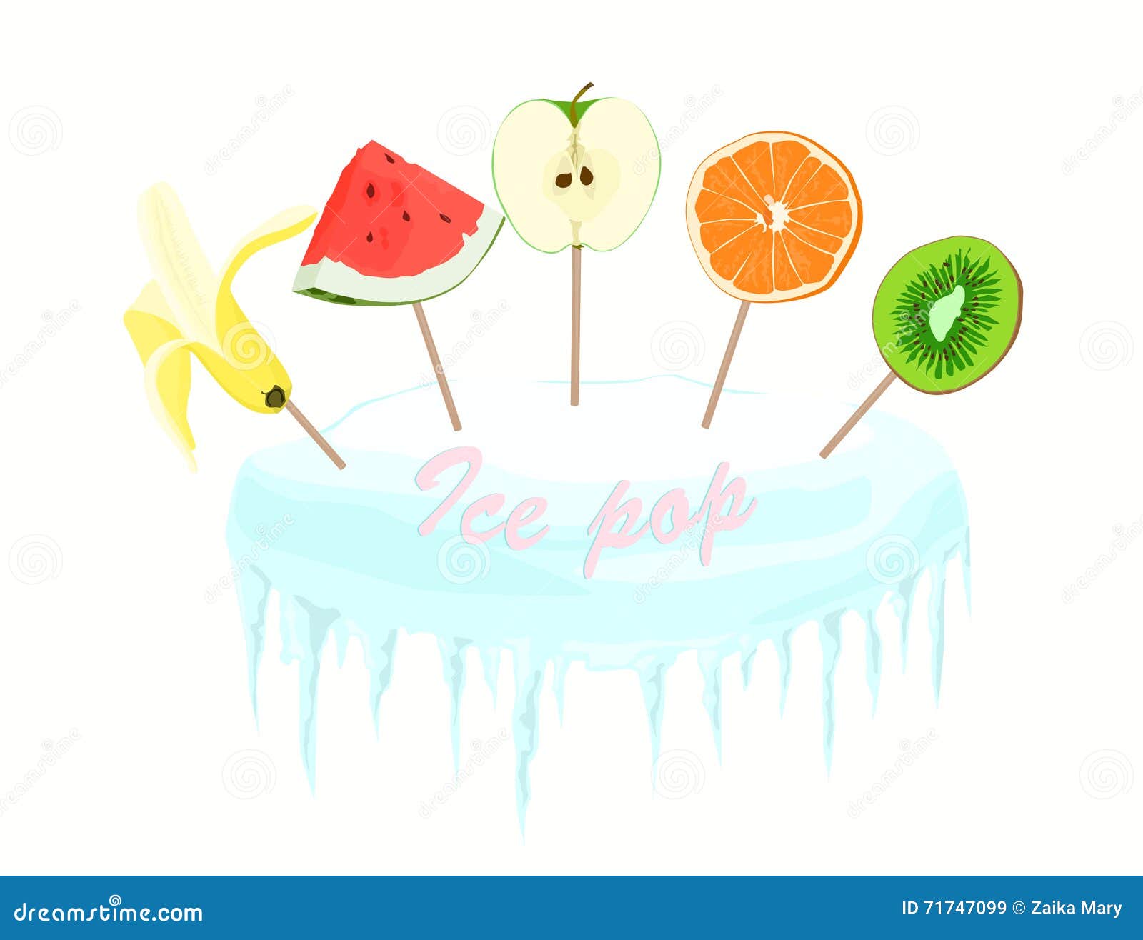 Ice pop vector image stock vector. Illustration of freshness - 71747099