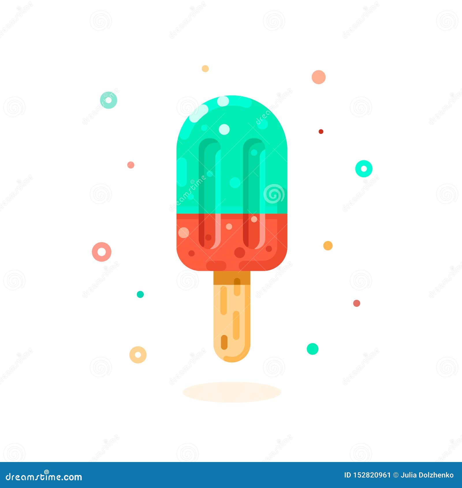 Ice Pop Vector Trendy Flat Illustration Stock Vector - Illustration of ...