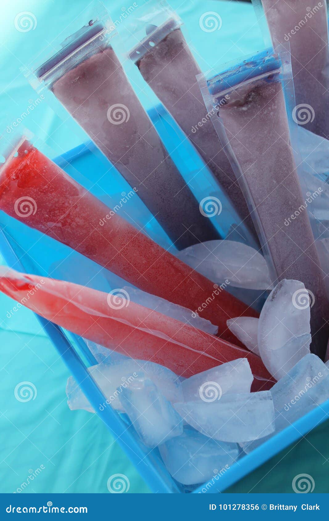 Ice Pops Frozen on Ice Outdoors Stock Photo - Image of fruity, frozen ...