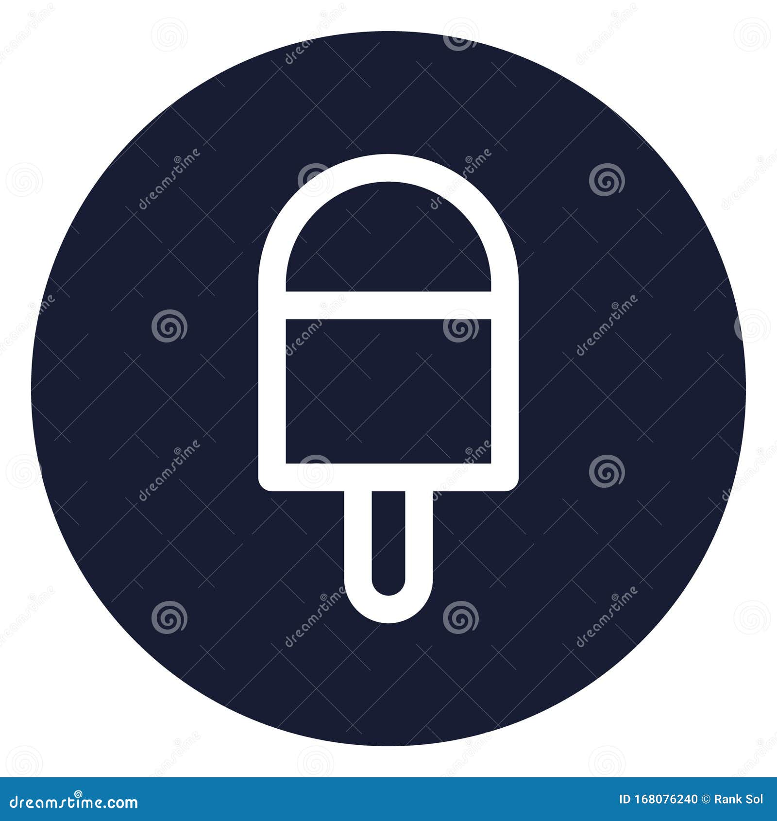 Ice Pops Outline Bold Vector Icon Which Can Be Easily Modified or ...