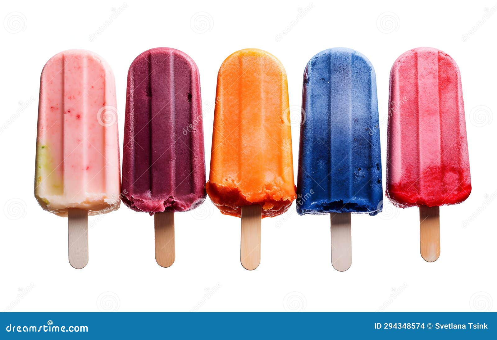 Ice Popsicle. Lots of Different Flavors. Layout Template. Stock Photo ...
