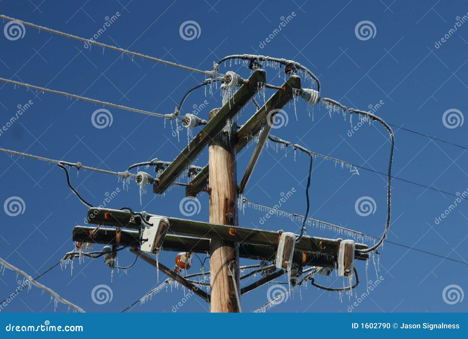 Ice Power stock photo. Image of sparks, blackout, storm - 1602790