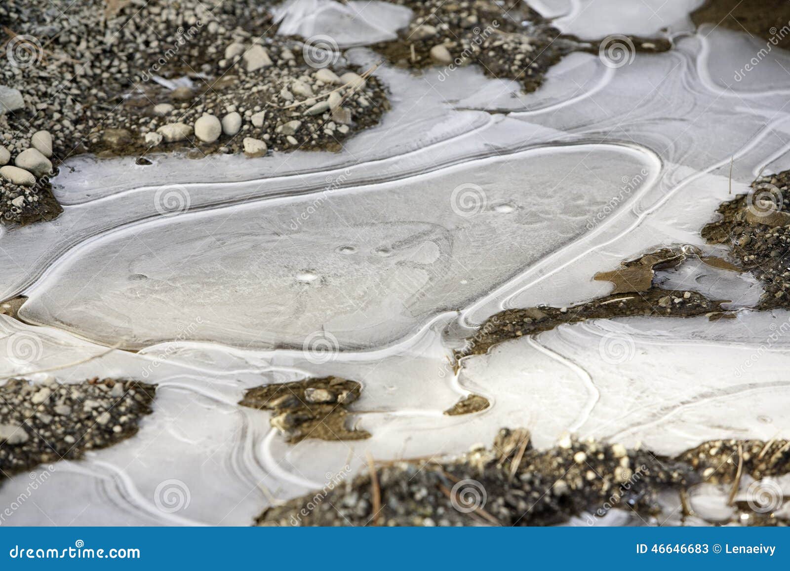 Ice Puddle stock image. Image of frozen, water, winter - 46646683