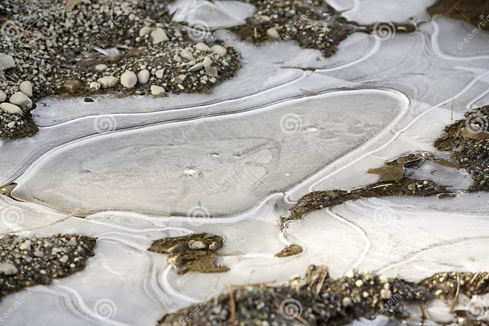 Ice Puddle stock image. Image of frozen, water, winter - 46646683