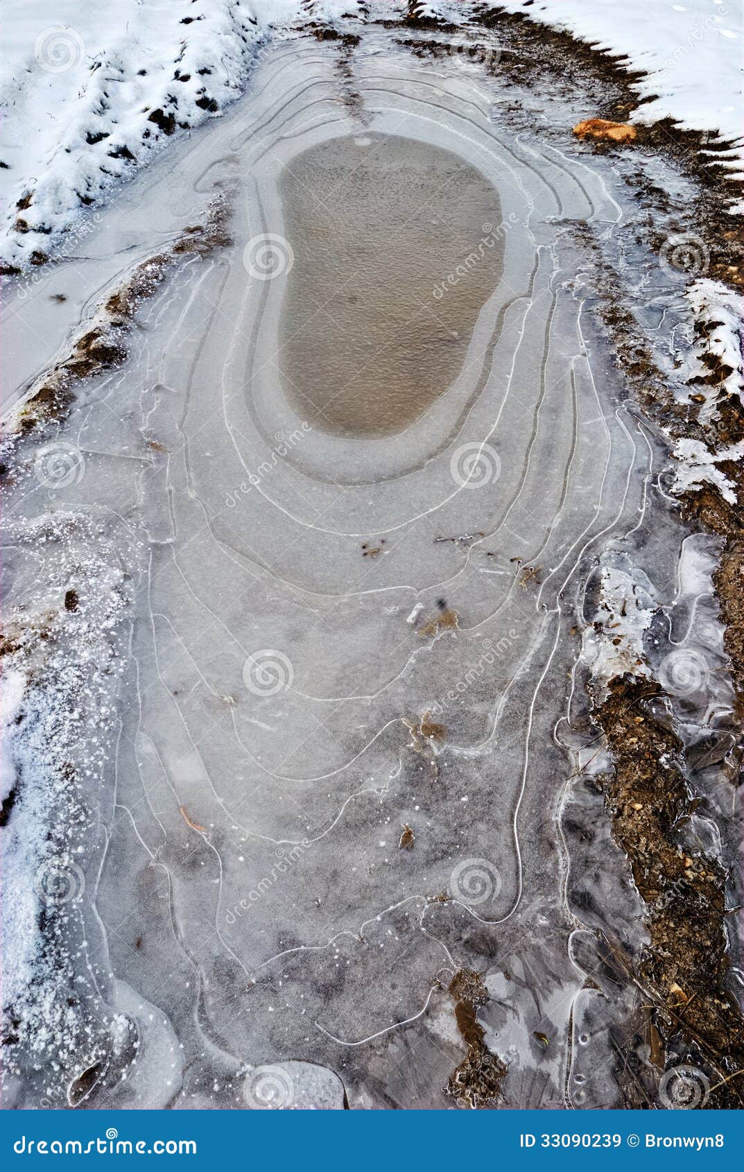 Ice Puddle stock image. Image of fragile, circular, winter - 33090239