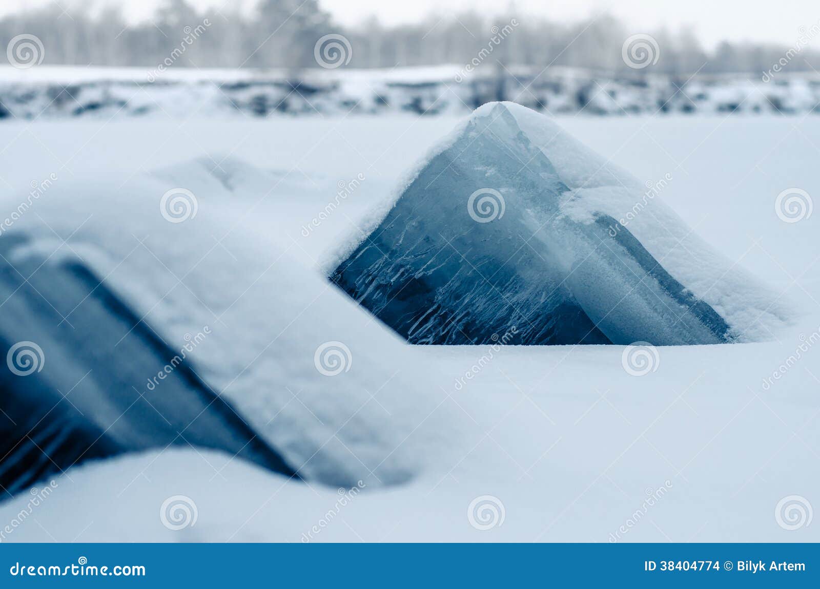 Ice pyramid. stock photo. Image of cold, outdoor, view - 38404774