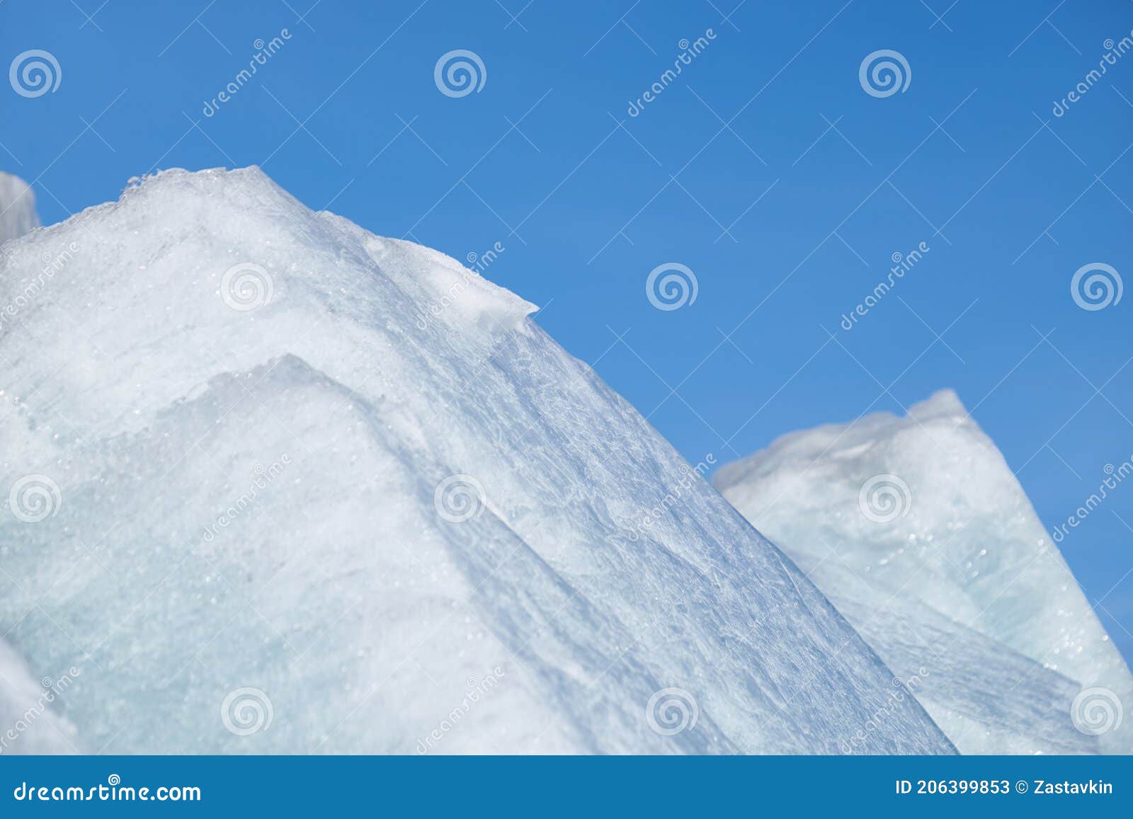 Ice Pyramids on Blue Sky Background Stock Image - Image of beautiful ...