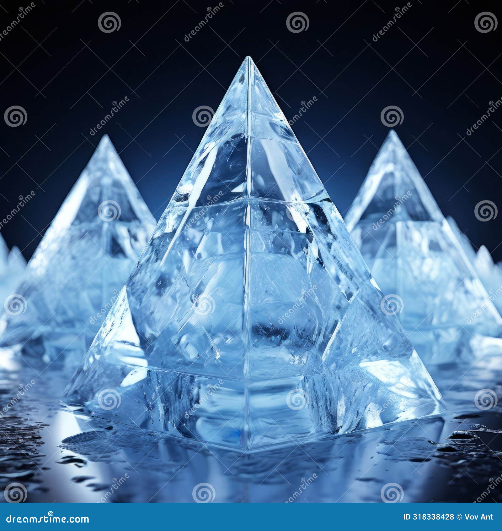 Ice Pyramids Pyramid Shaped Pieces of Ice that are Great for F Stock ...