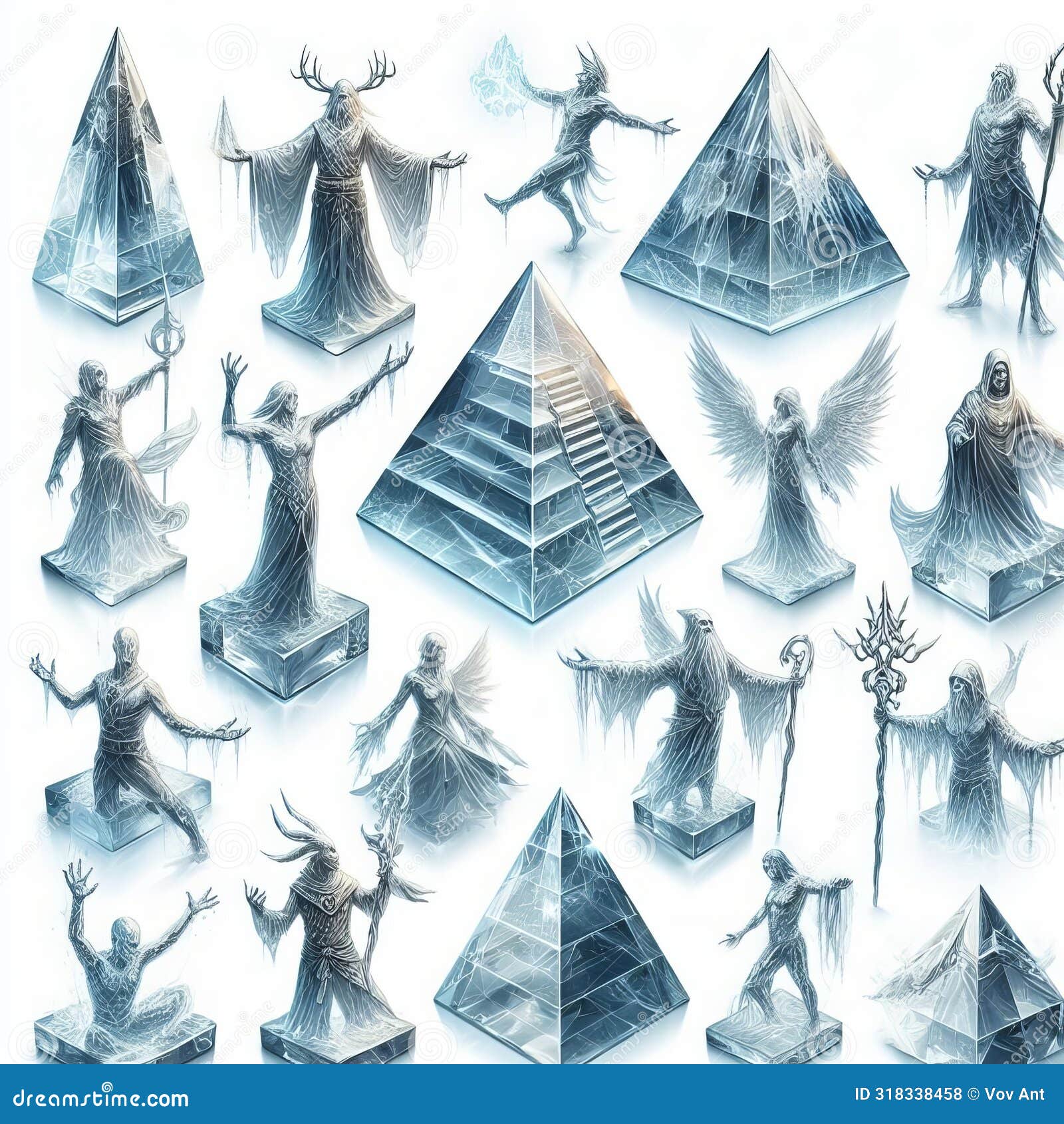 Ice Pyramids Pyramid Shaped Pieces of Ice that are Great for F Stock ...