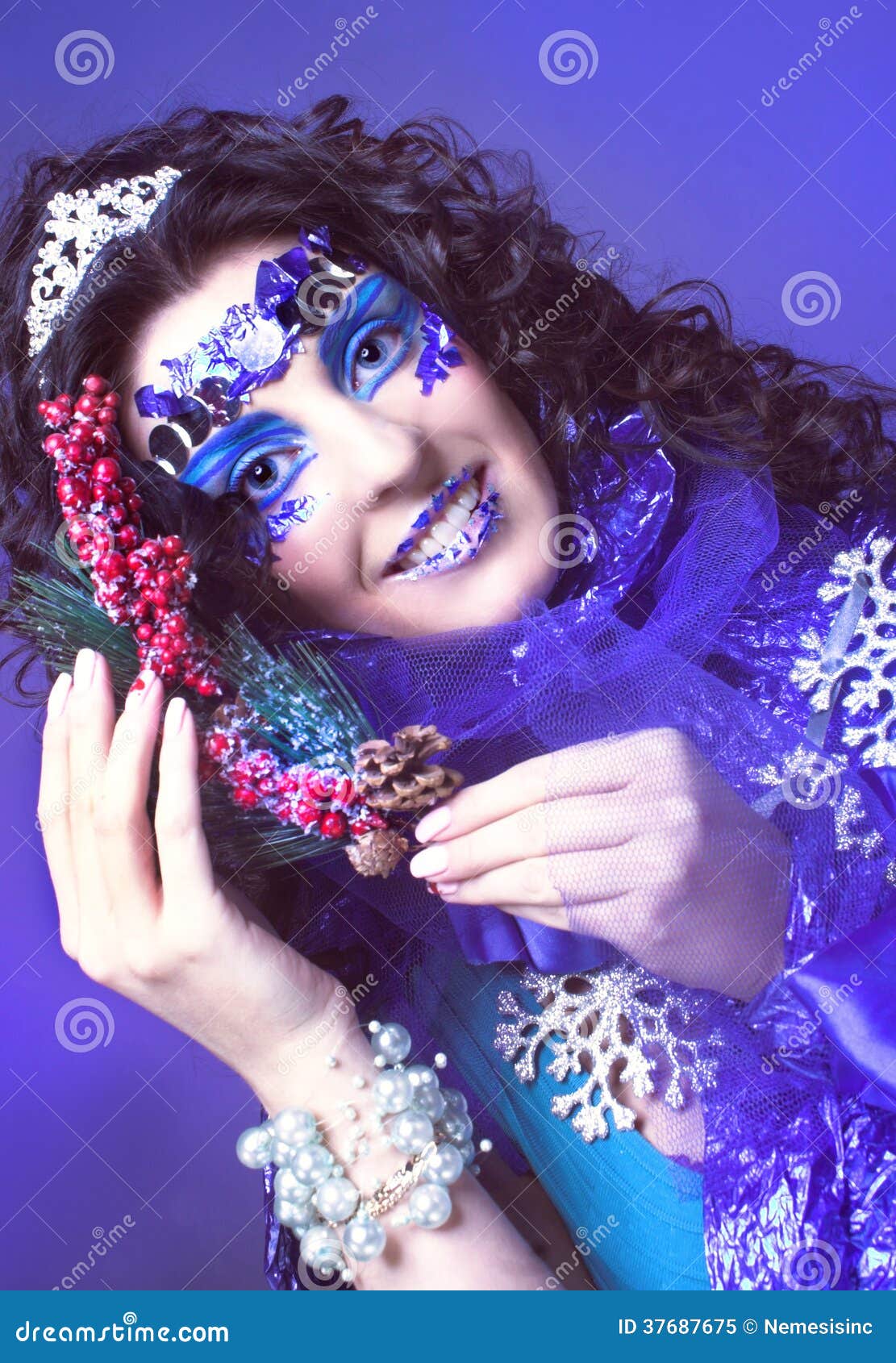 Ice queen. stock image. Image of celebration, december - 37687675