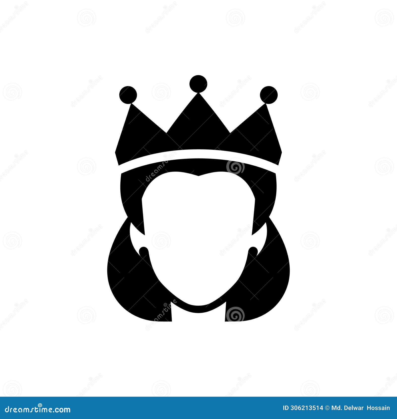 Ice queen crown icon stock vector. Illustration of headpiece - 306213514