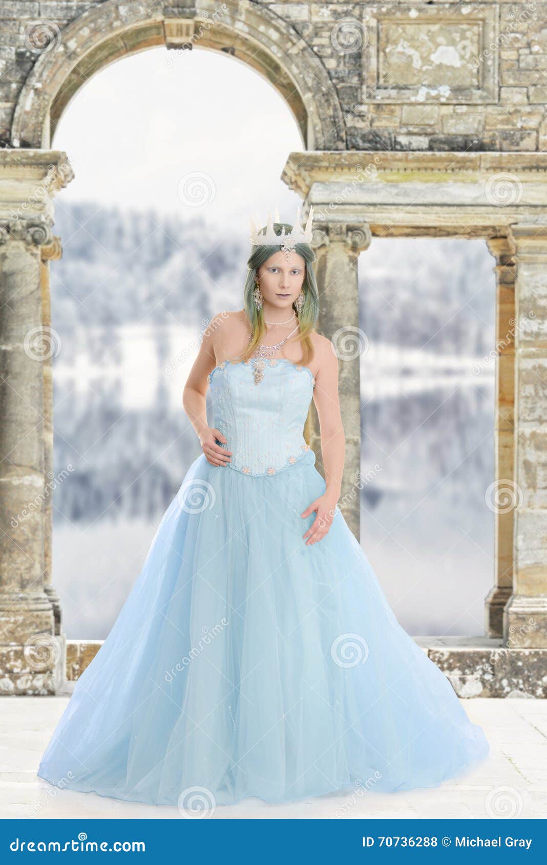 Ice queen at her castle stock photo. Image of frost, complexion - 70736288