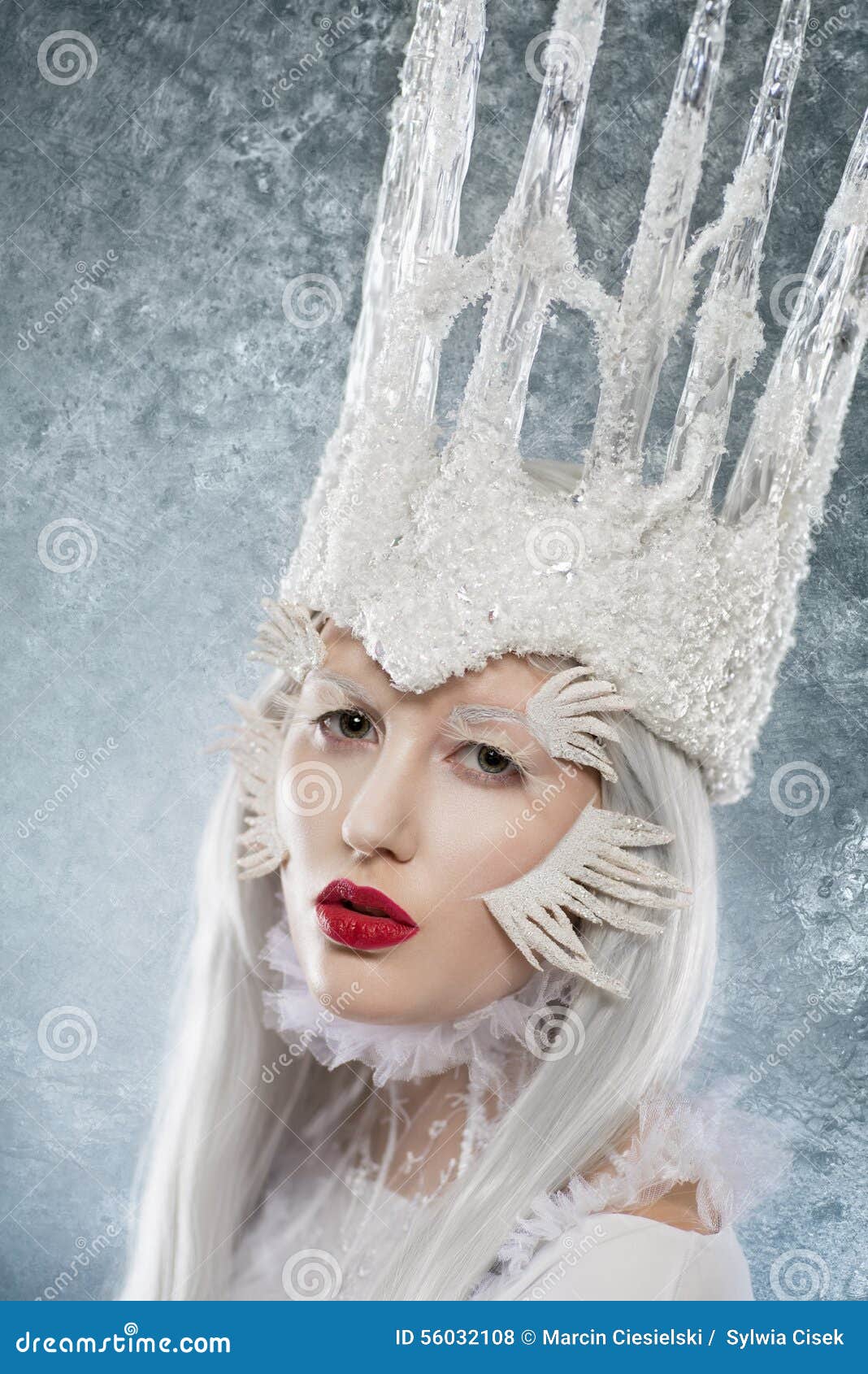 Ice-queen - portrait stock photo. Image of tale, face - 56032108