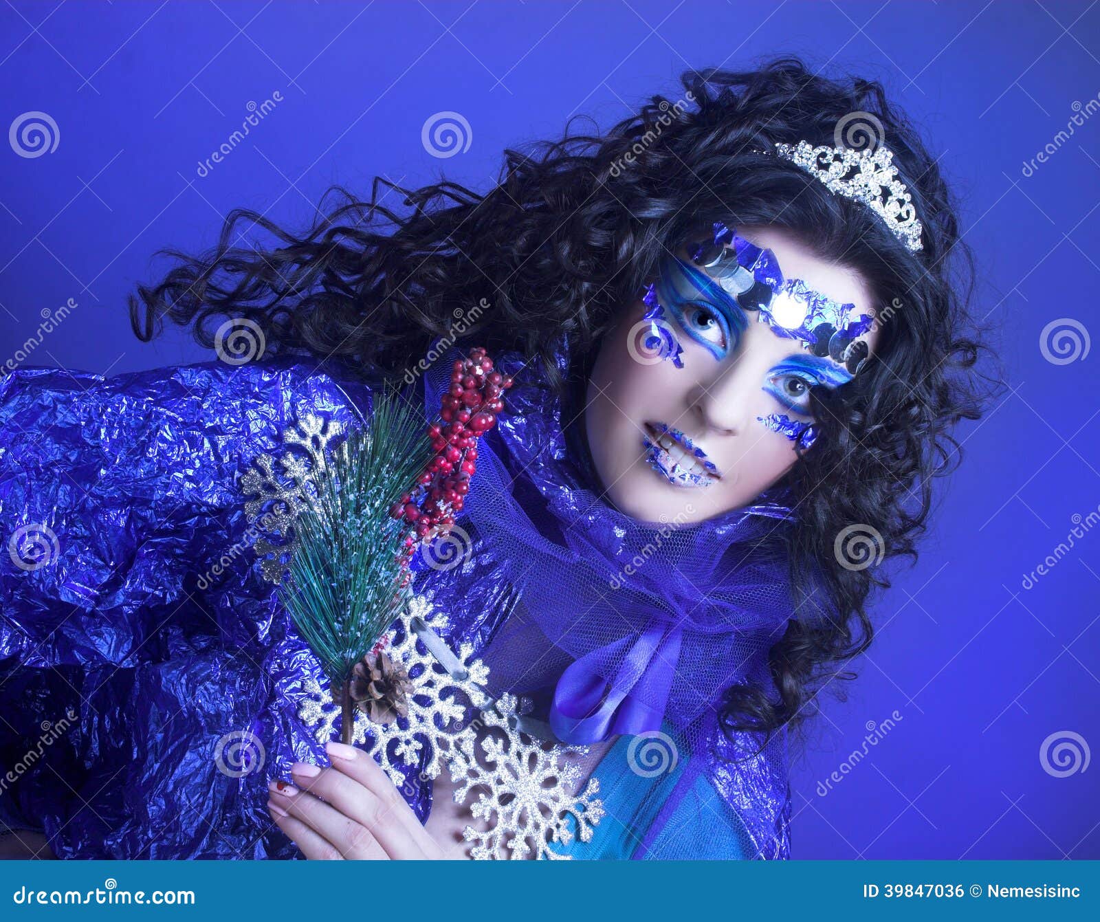 Ice queen. stock photo. Image of blue, december, holiday - 39847036