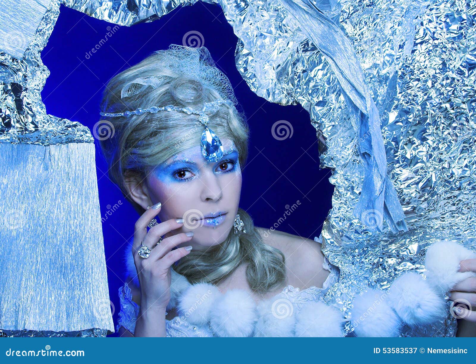 Ice-queen stock image. Image of celebrating, girl, glamour - 53583537