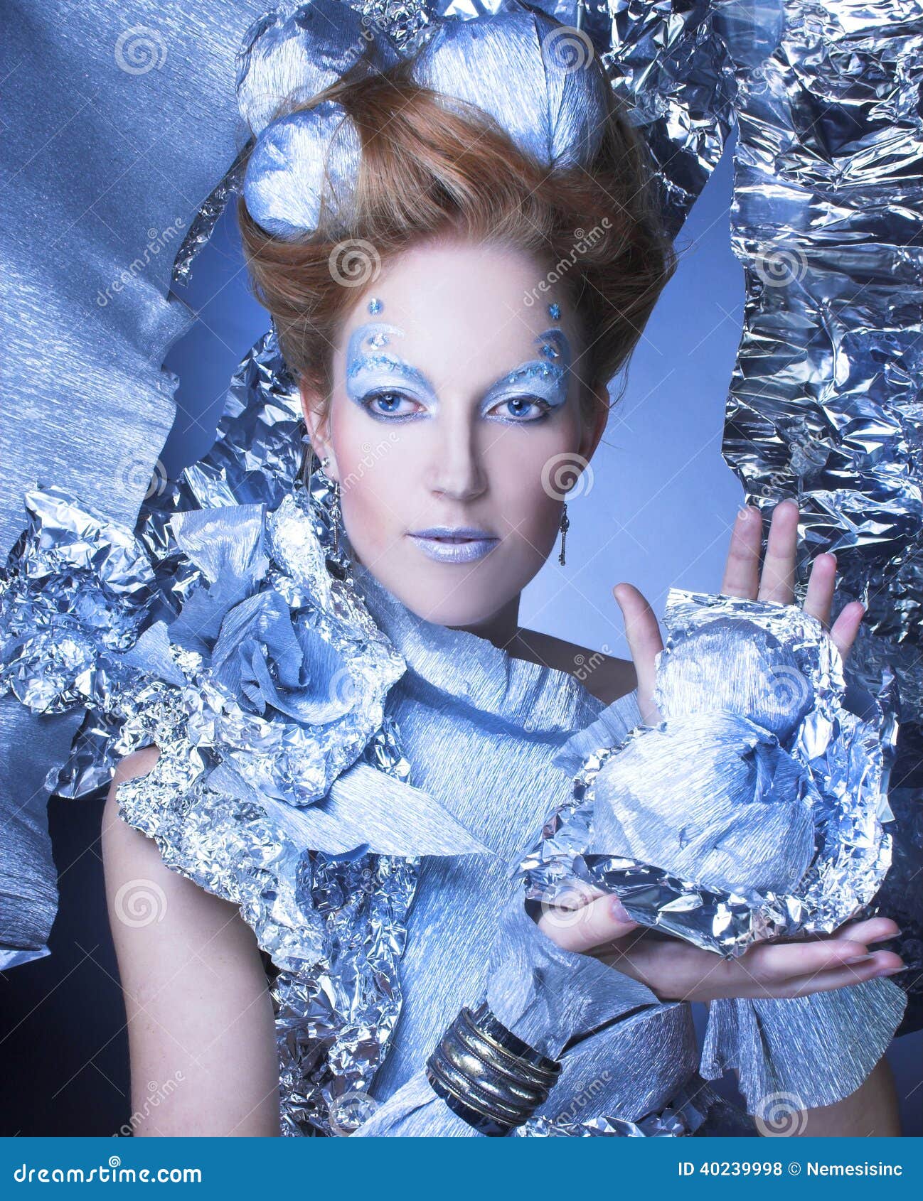 Ice-queen. stock photo. Image of hair, holiday, ball - 40239998