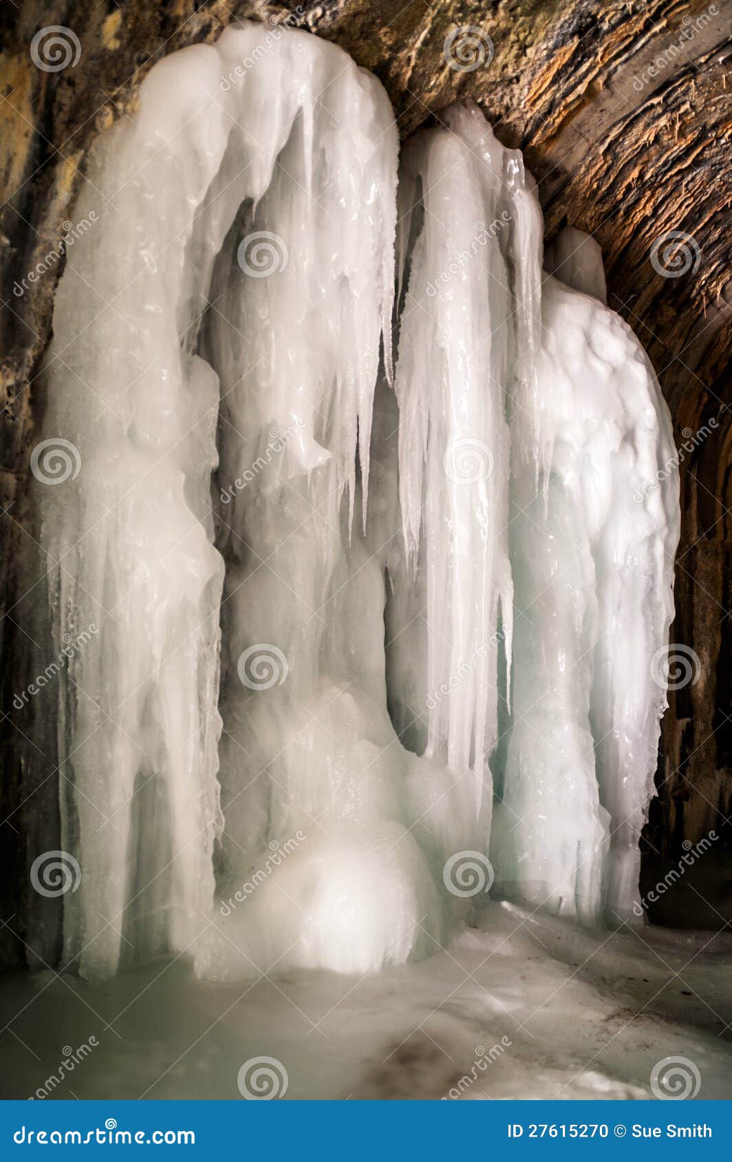 Ice in Railroad Tunnel stock photo. Image of icicles - 27615270