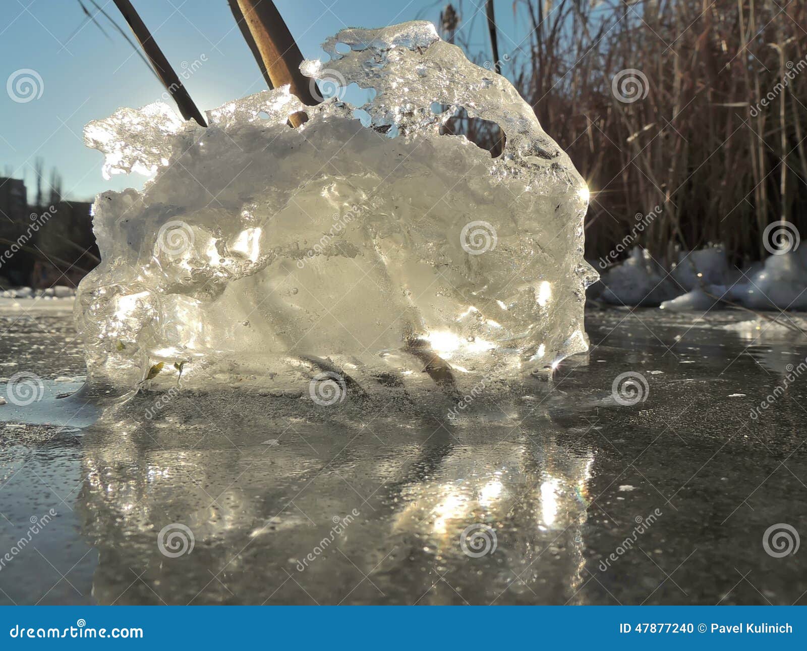 Ice reflection stock photo. Image of frost, season, decoration - 47877240