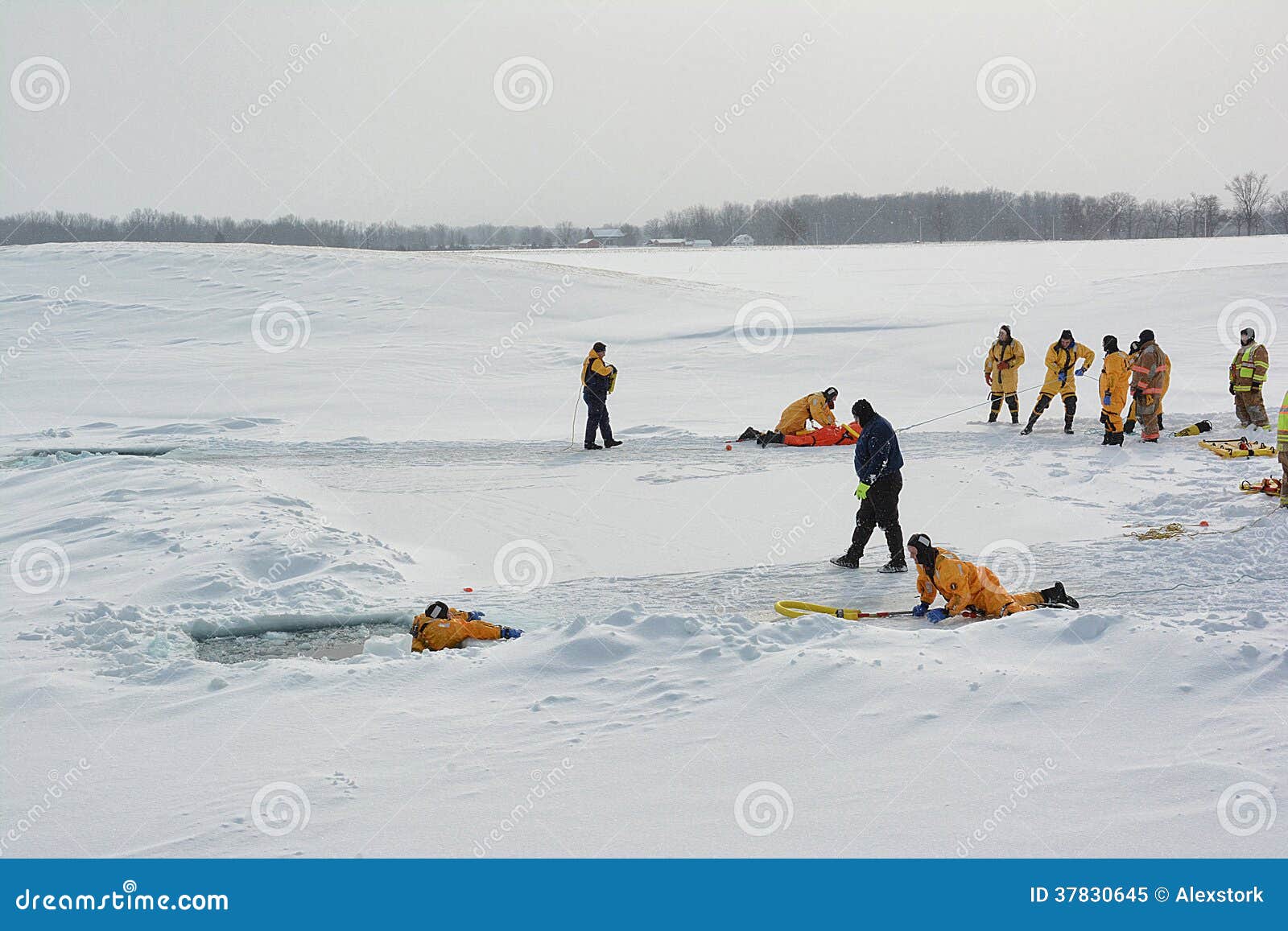 Ice Rescue Training editorial image. Image of techniques - 37830645