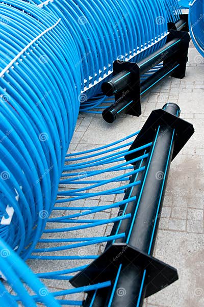 Ice rink plastic pipes stock image. Image of outdoors - 18066617