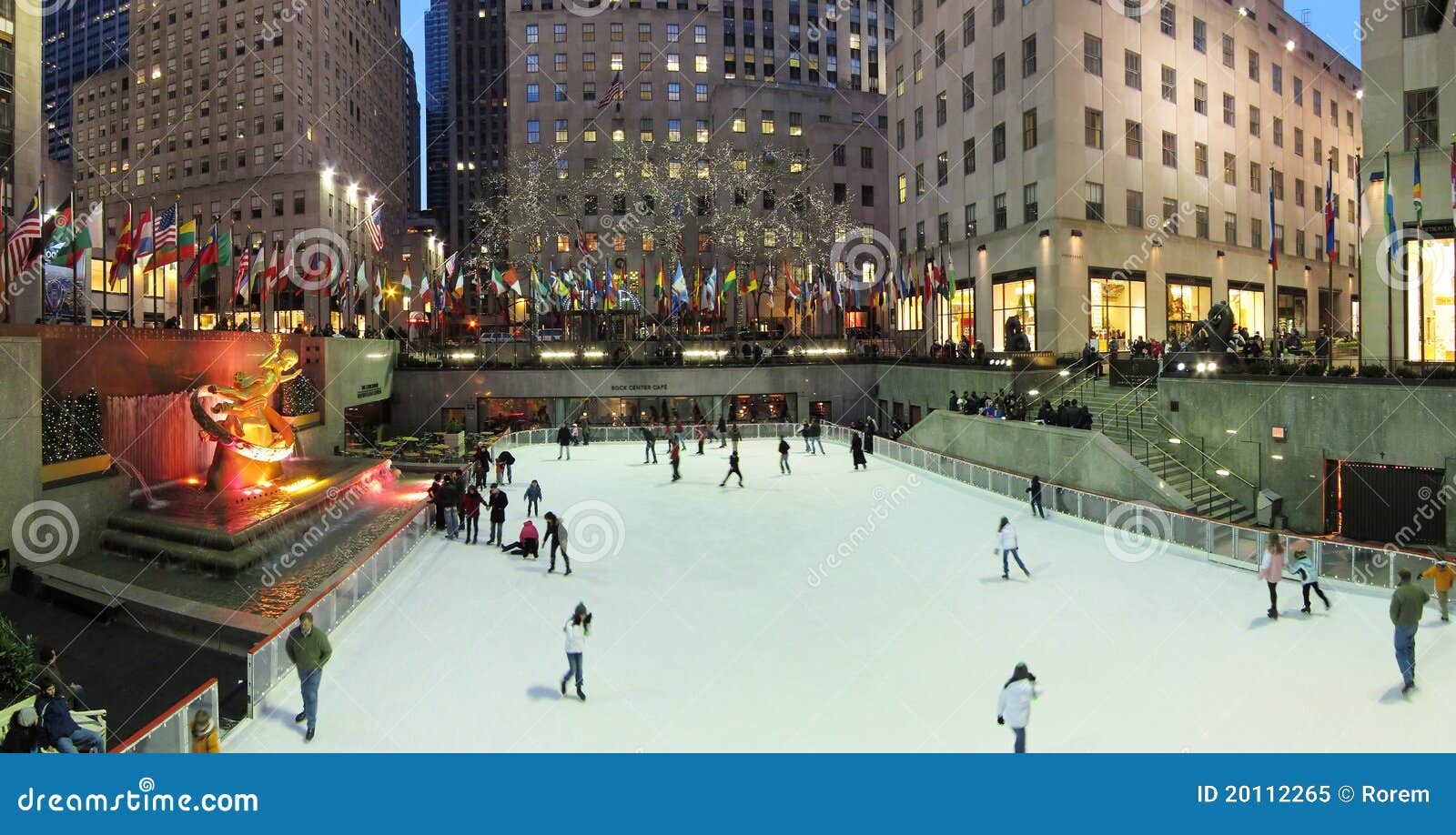 Ice Rink at Rockefeller Center Editorial Image - Image of destination ...