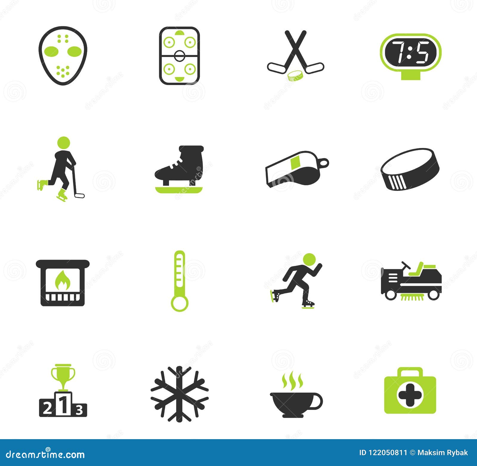 Ice rink color icon set stock vector. Illustration of icon - 122050811