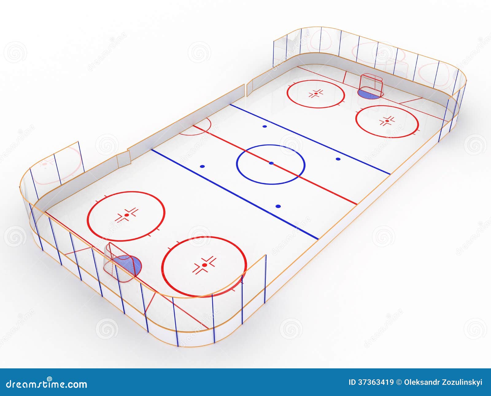 Ice Rinks on a White Surface. #7 Stock Illustration - Illustration of ...