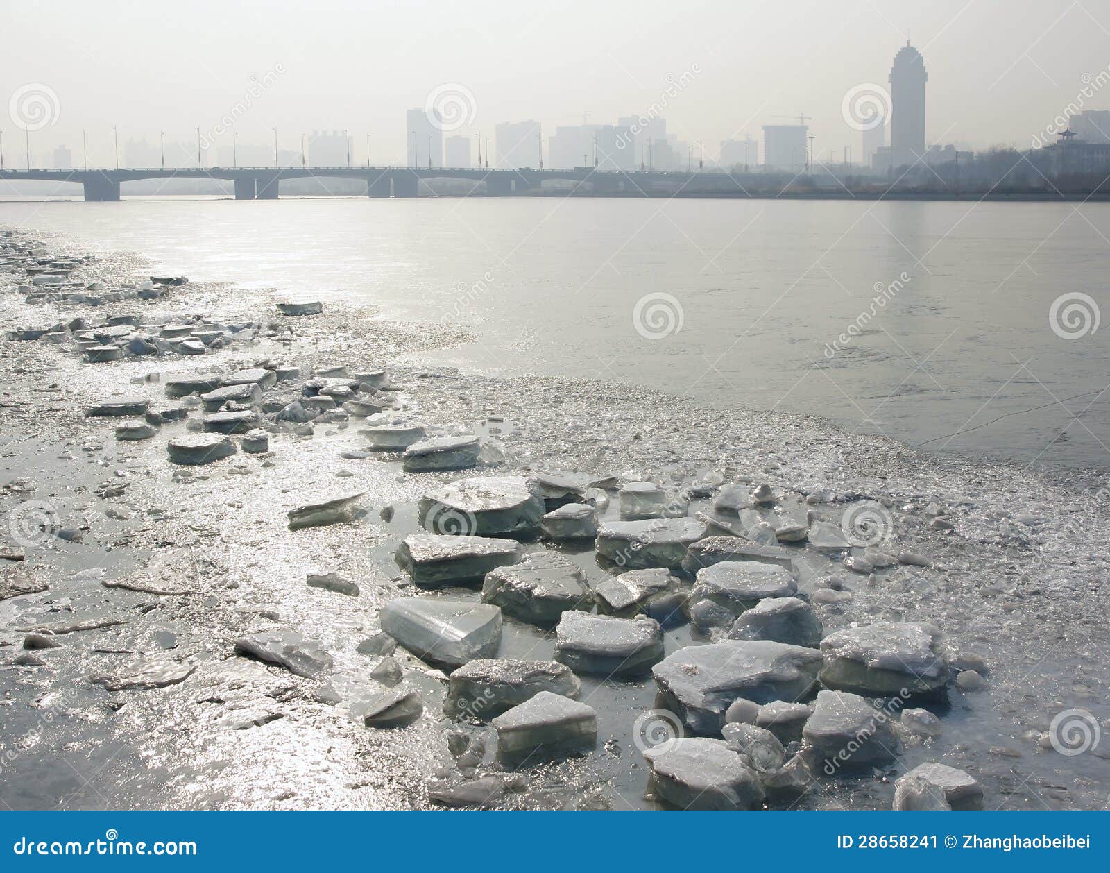 Ice river stock image. Image of cubes, lake, city, landscape - 28658241