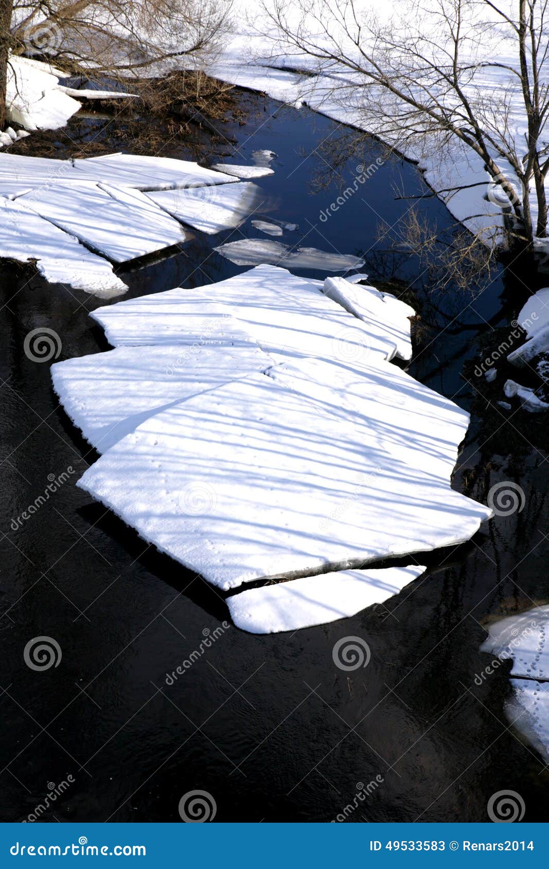 Ice on river stock image. Image of waking, winter, park - 49533583